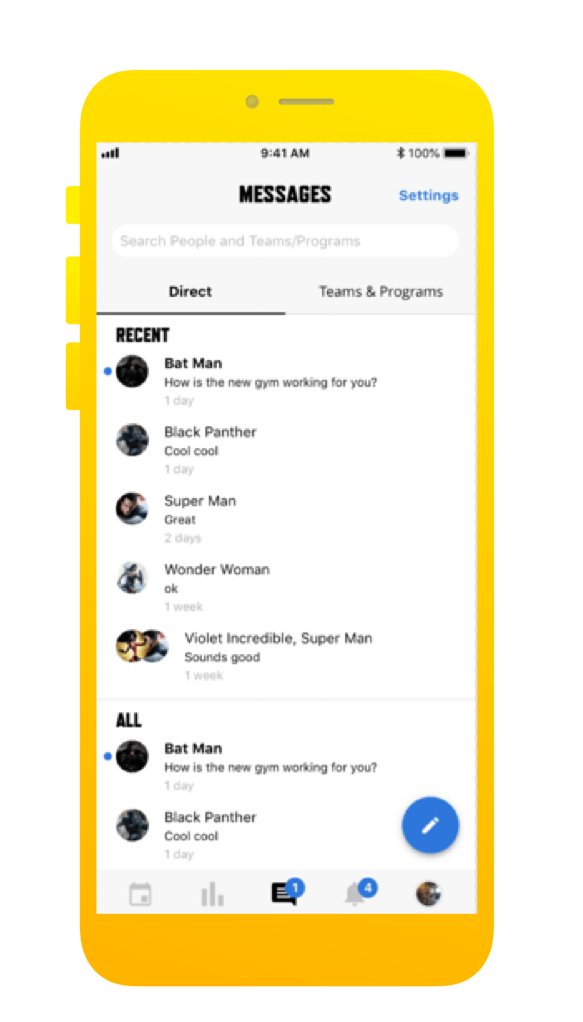 TrainHeroic Chat | Modern Messaging for Coaches and Athletes